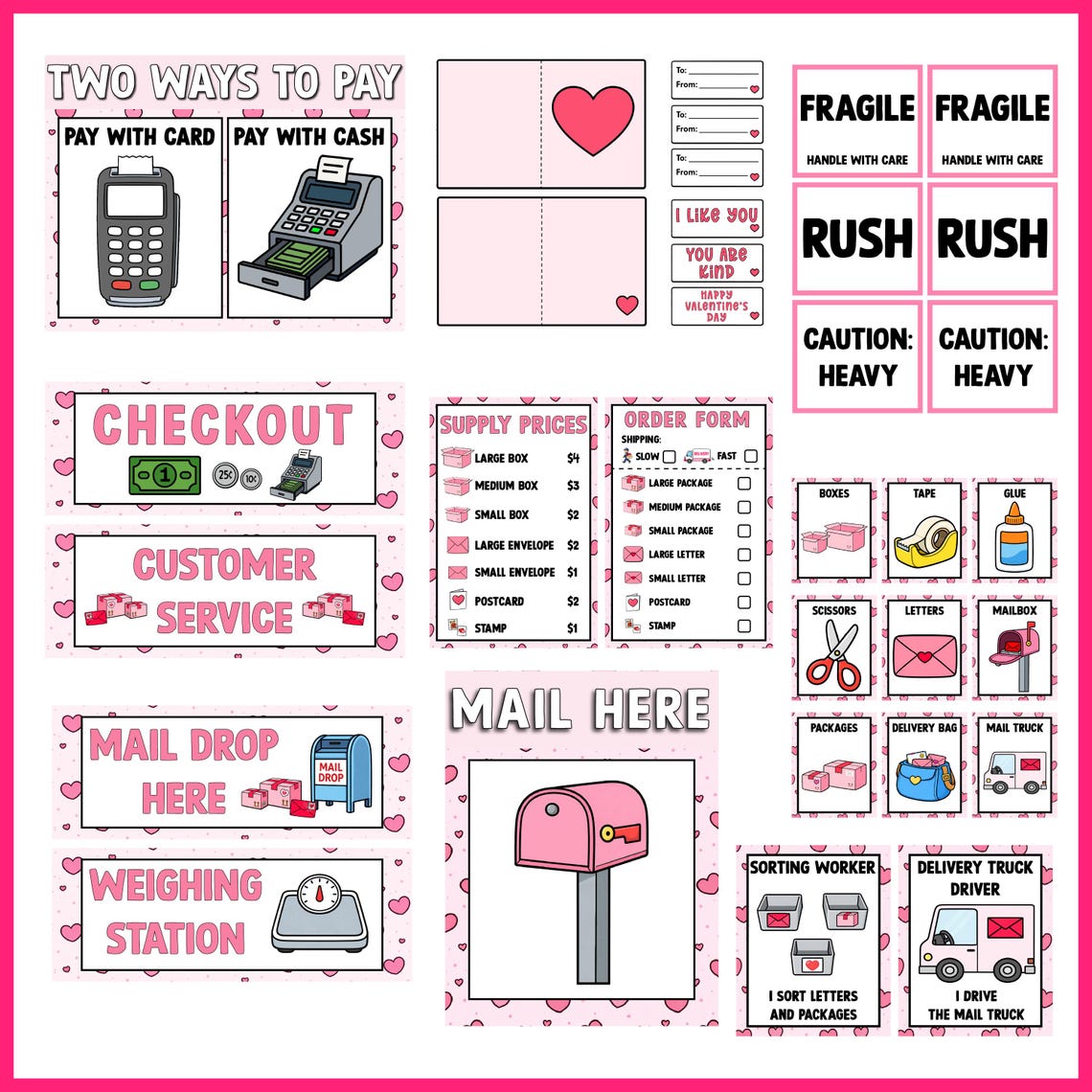 Valentine Post Office Dramatic Play Center | Preschool & Kindergarten ...