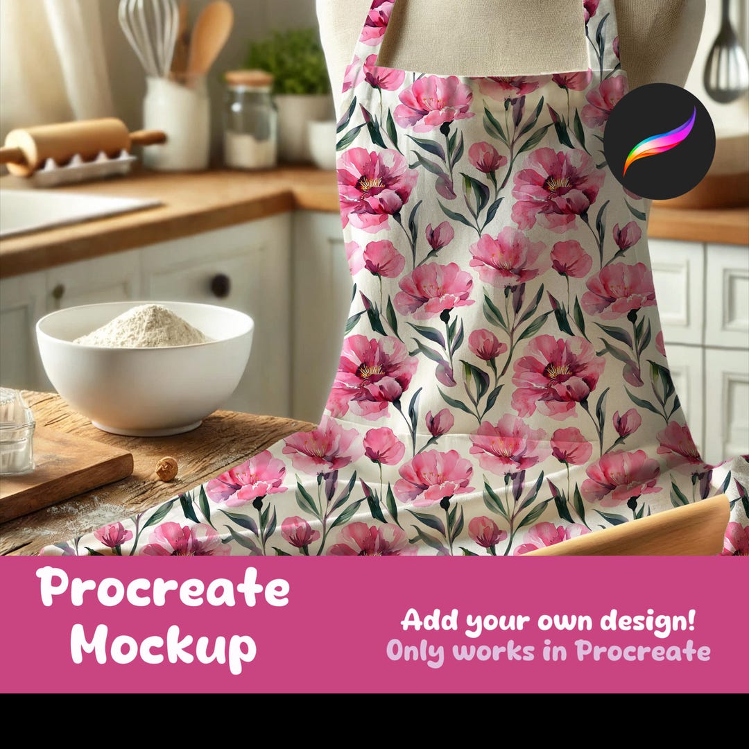 Editable Procreate Apron Mockup for Patterns and Design Showcase ...