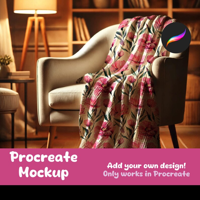 Editable Procreate Blanket Mockup for Patterns and Design Showcase | Digital Download | Blanket ...