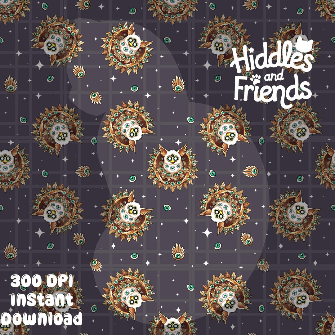 Biblically Accurate Furby Angel Seamless Pattern 300 DPI PNG Download ...