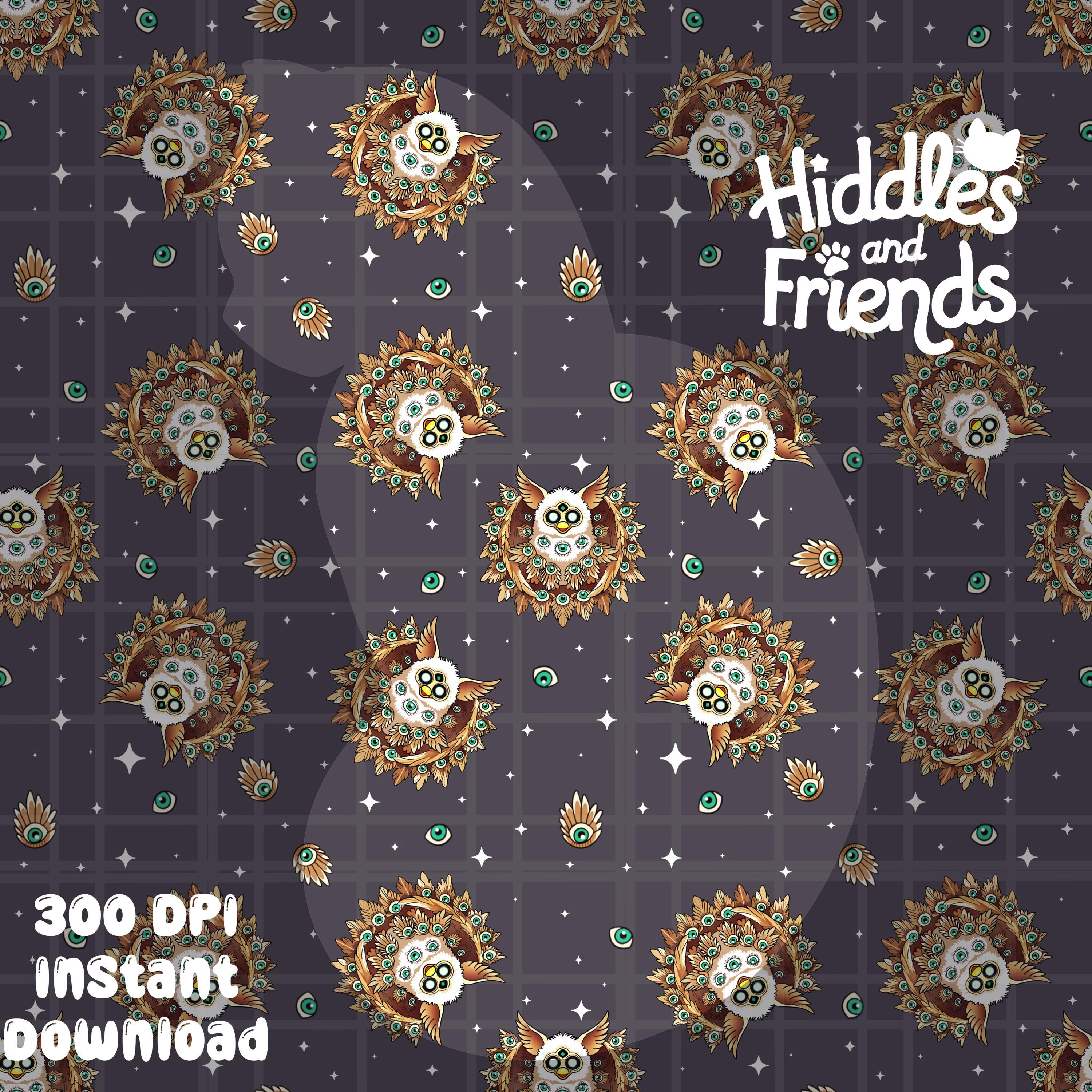 Biblically Accurate Furby Angel Seamless Pattern 300 DPI PNG Download ...