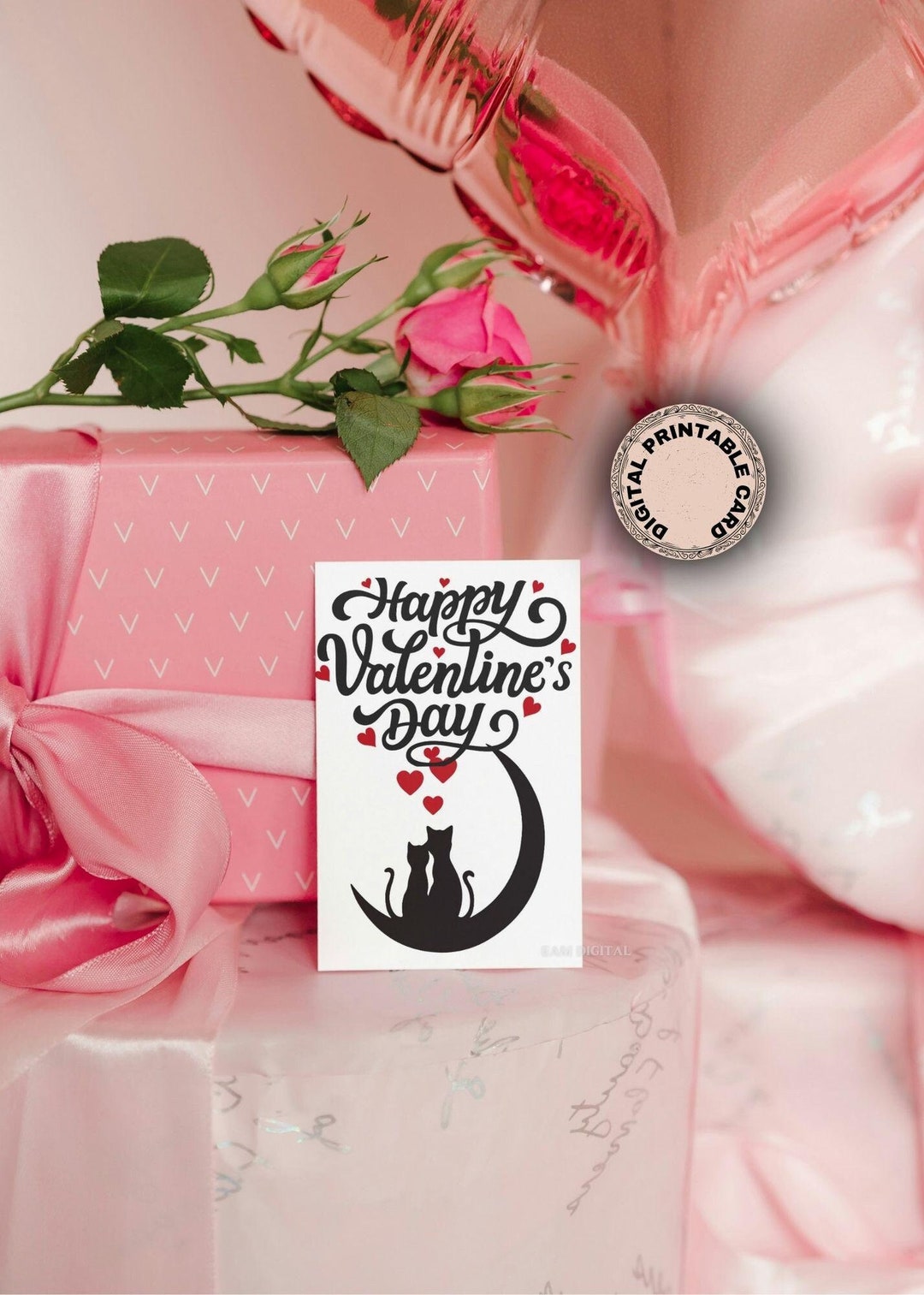 Valentines Day Digital Printable Card - Etsy