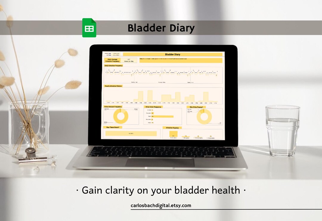 Bladder Diary Spreadsheet - Google Sheets Template to Track Urination ...