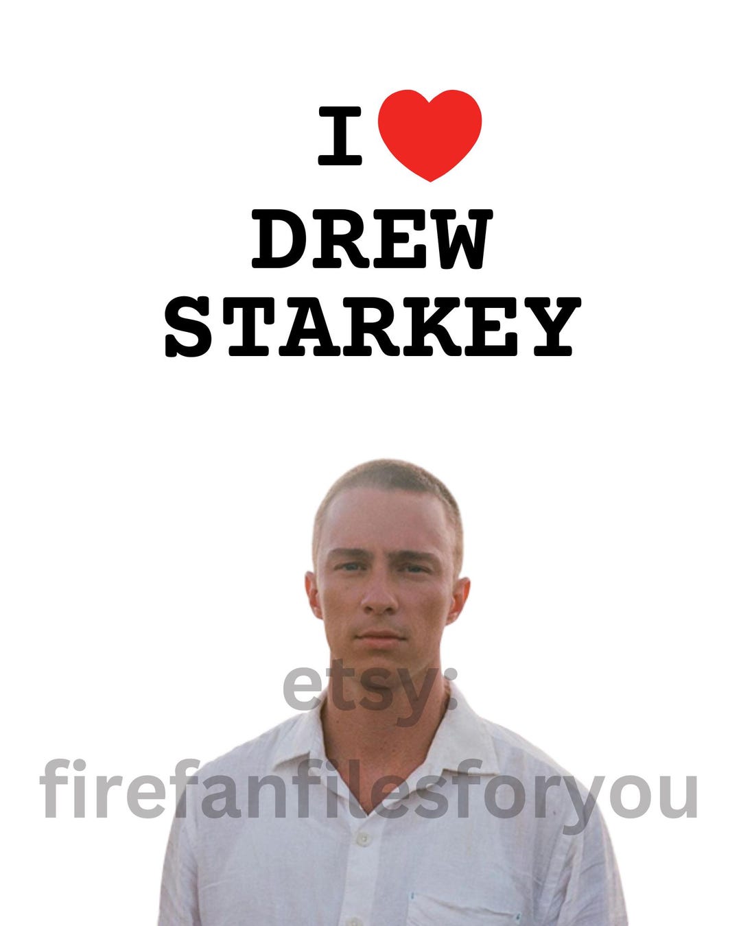 I Love Drew Starkey New York Aesthetic Digital Print - Etsy