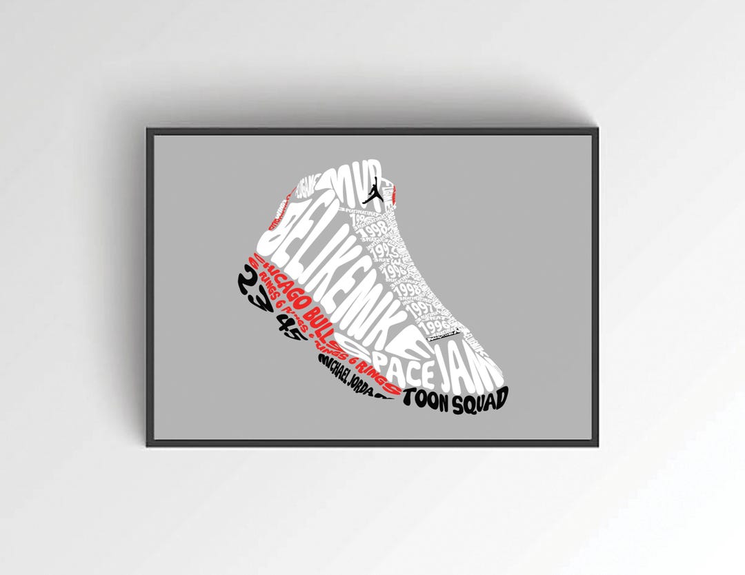Air Jordan Retro 13 Sneaker Poster, Digital Download Printable Wall Art ...