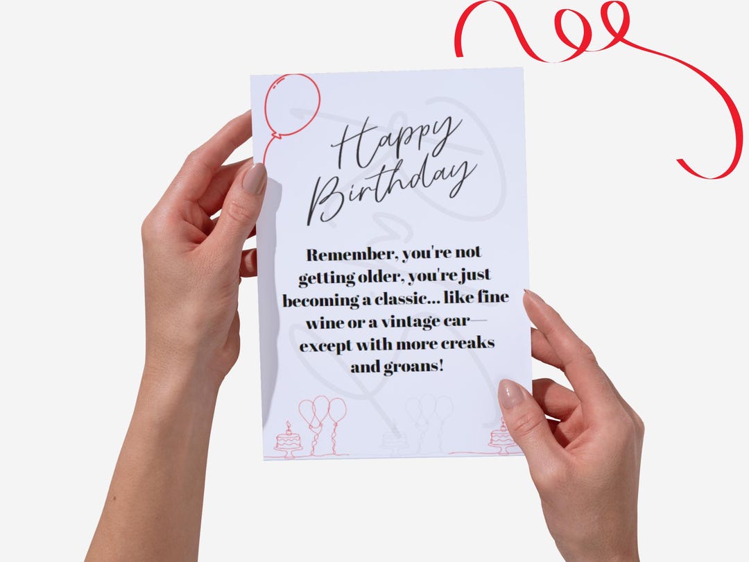Funny Birthday Card Template - Digital Download Editable in Canva - Etsy