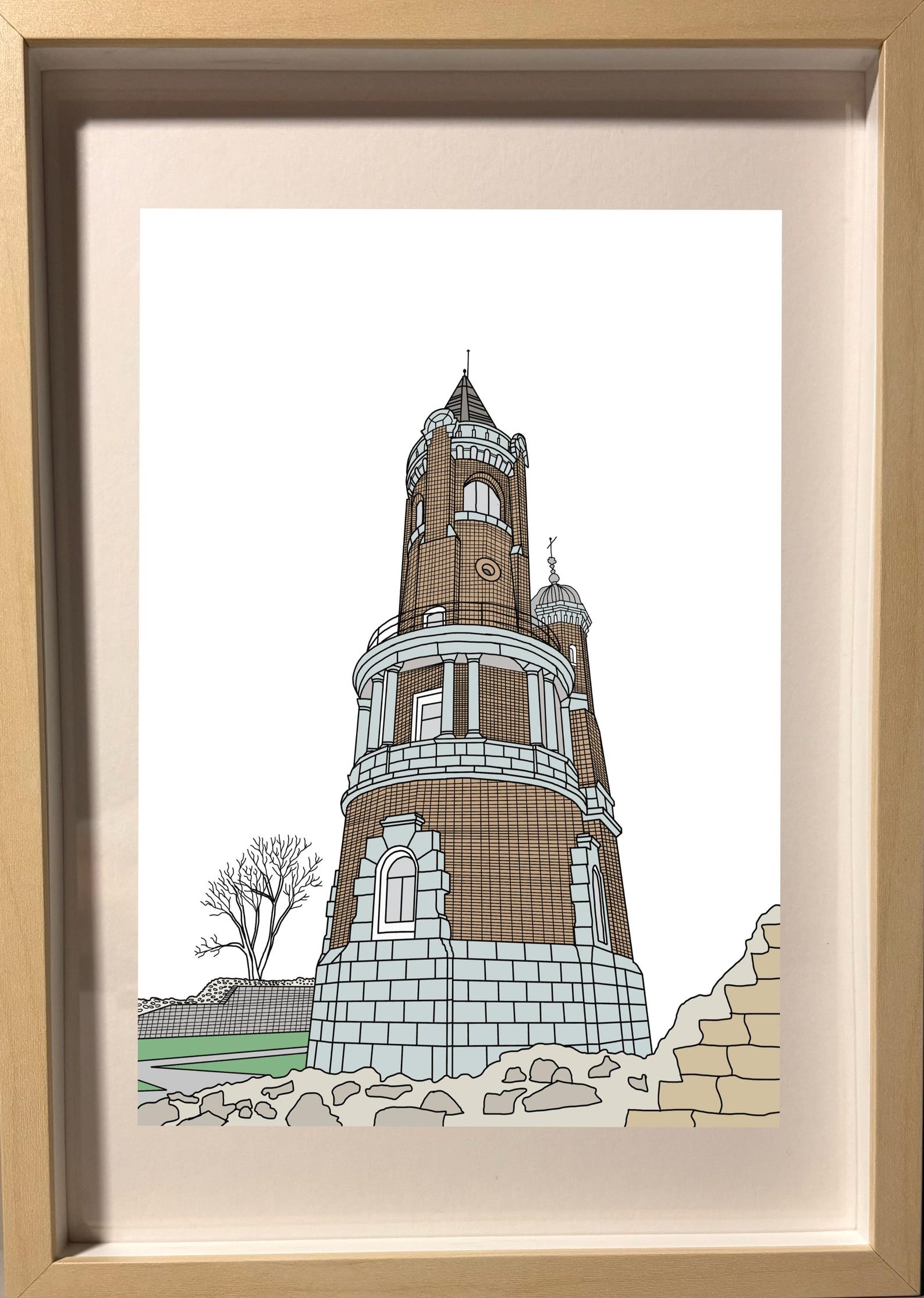 Gardos Tower Belgrade, Hand-drawn Poster - Etsy