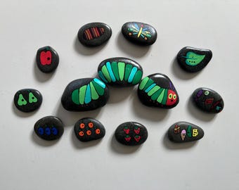 The Very Hungry Caterpillar Story Stones - Etsy UK