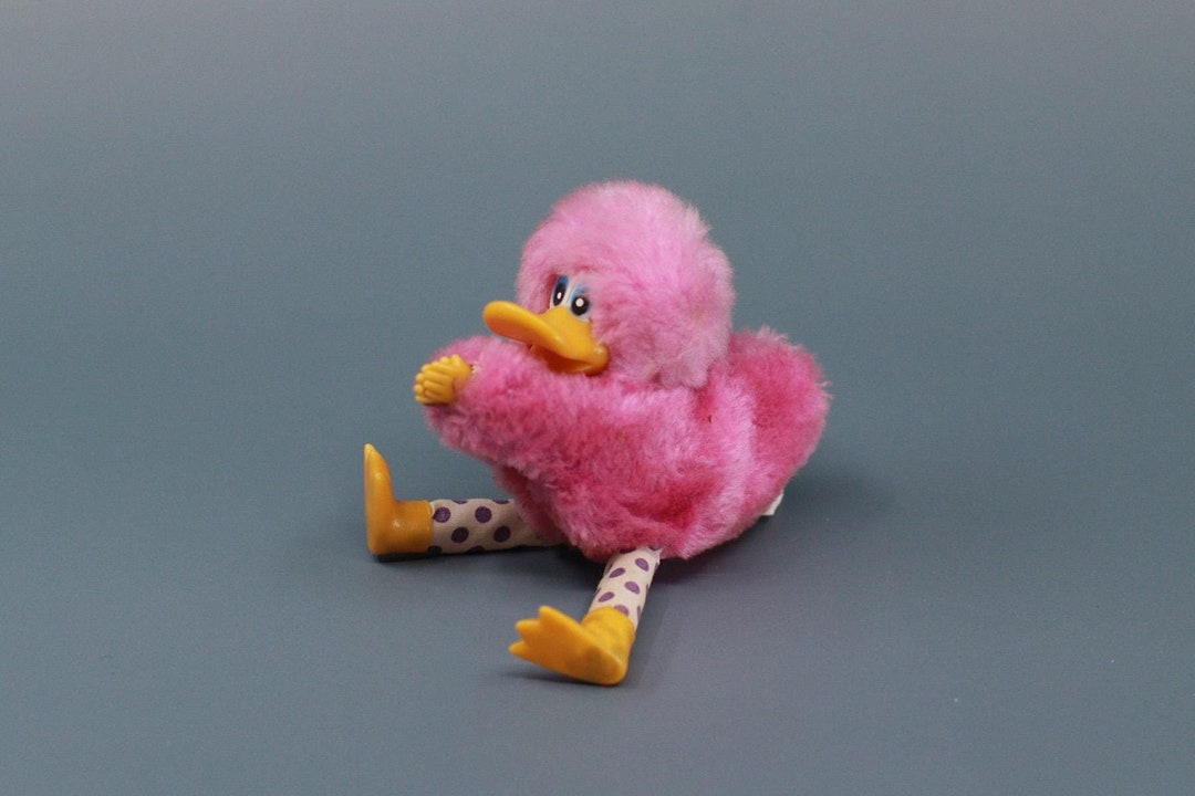 Vintage Pink Duck Plush Toy - Etsy