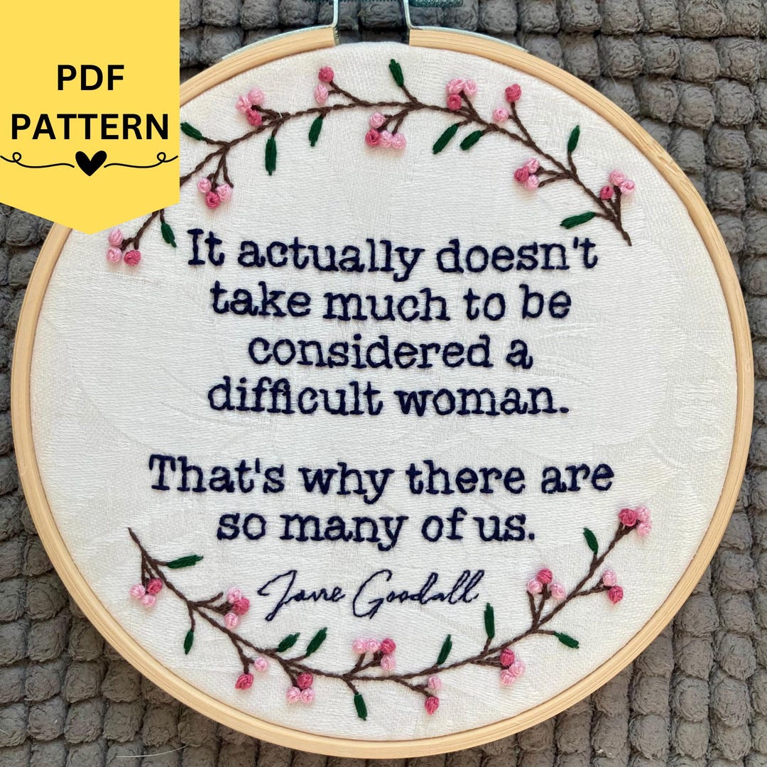 Modern Hand Embroidery Pattern- It Doesn't Take Much to Be Considered a ...