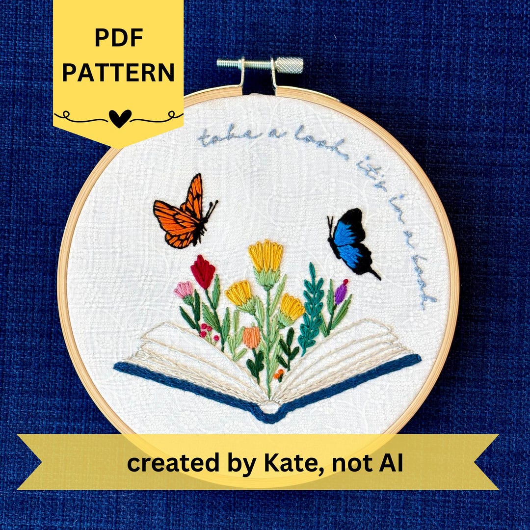 Reading Rainbow Hand Embroidery Pattern: Take a Look, It's in a Book ...