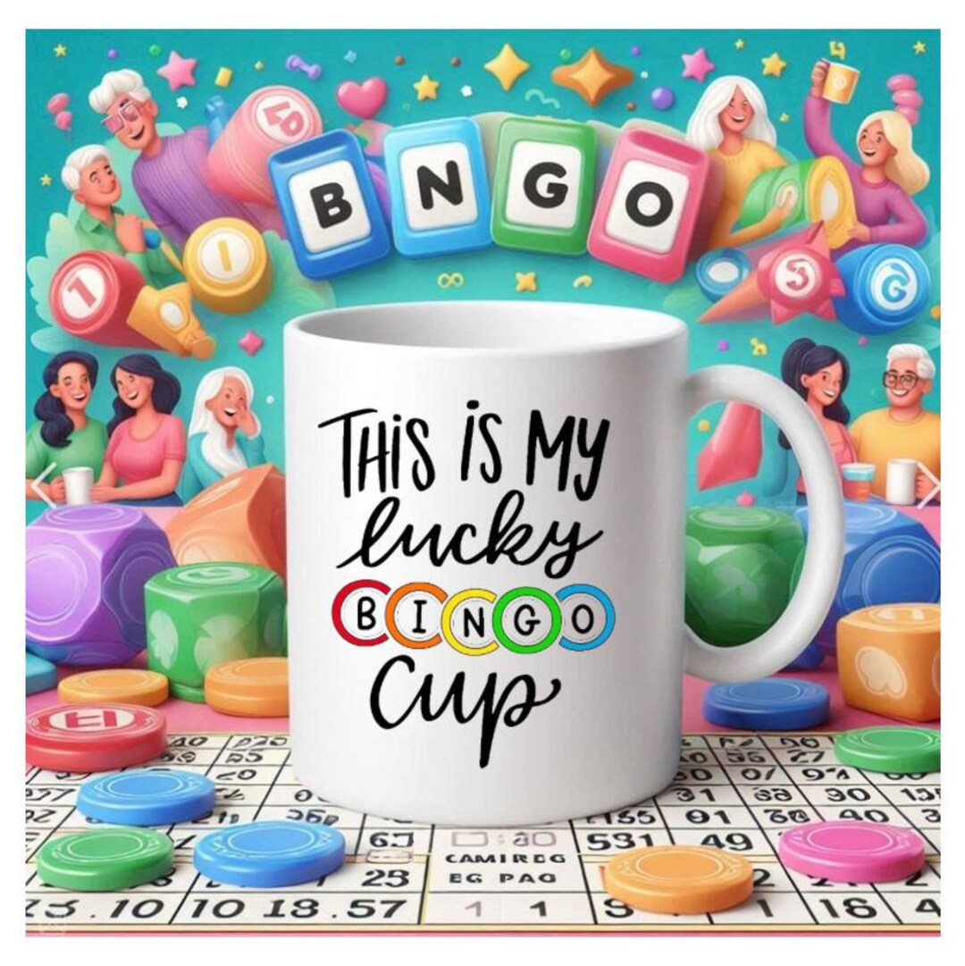Bingo Mugs, Bingo Mad Gift Idea, Bingo Enthusiast Mug, Lucky Bingo Mug ...