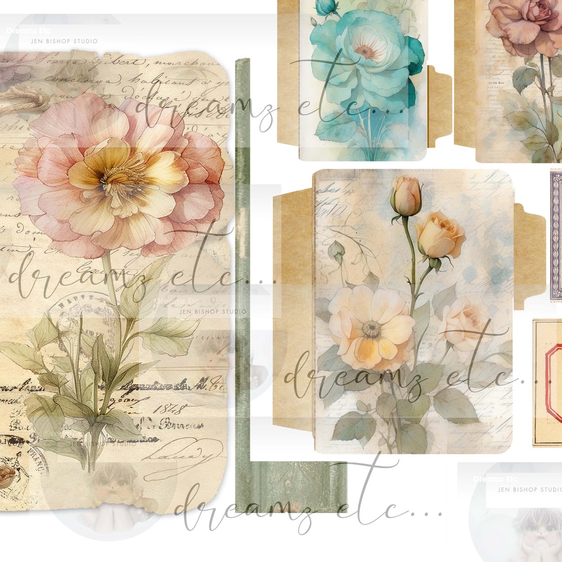 Digital Journal Kit, Scrapbooking, Card, Paper Kit - Manor House - Etsy