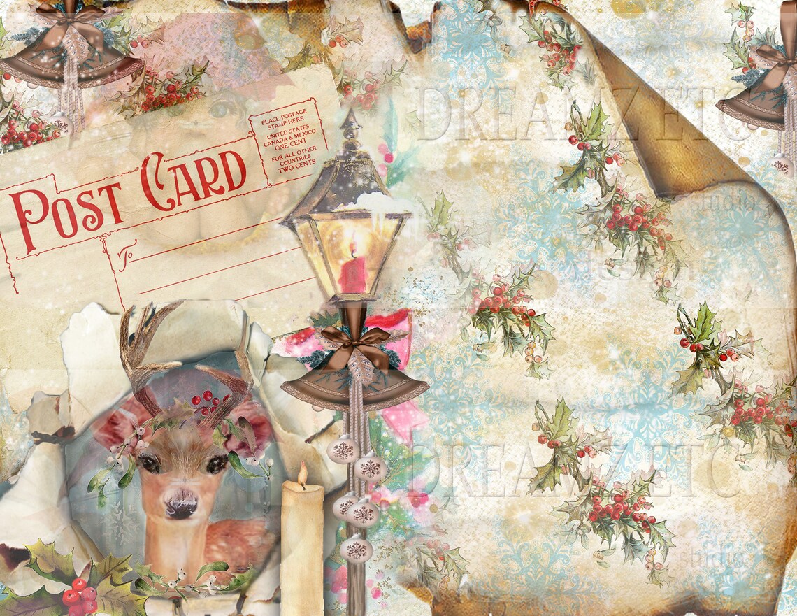 Digital Christmas Paper Journal Kit christmas | Etsy