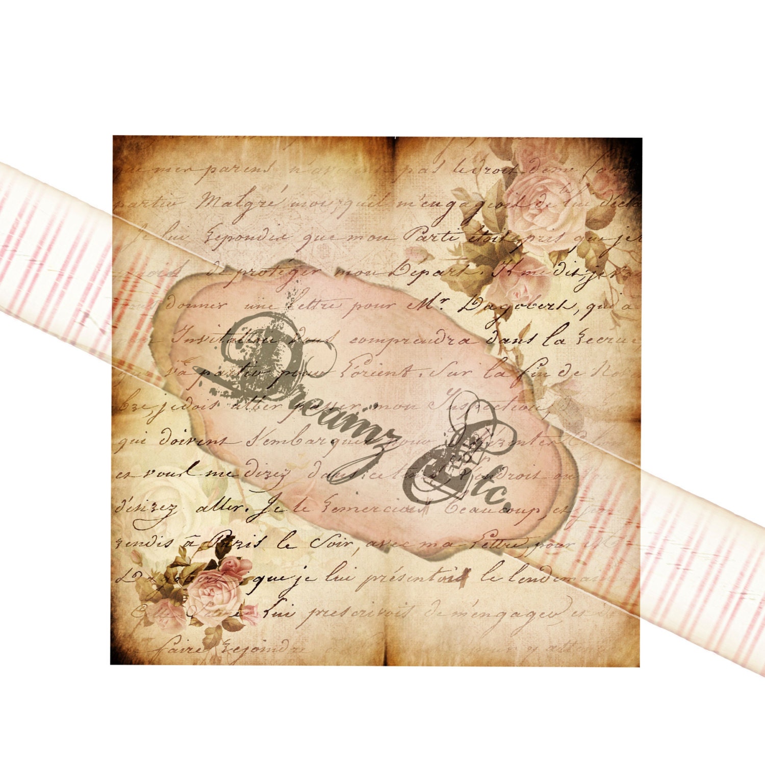 12 X 12 Digital Papers "vintage Love Story" - Paper Pack 2, Great for ...
