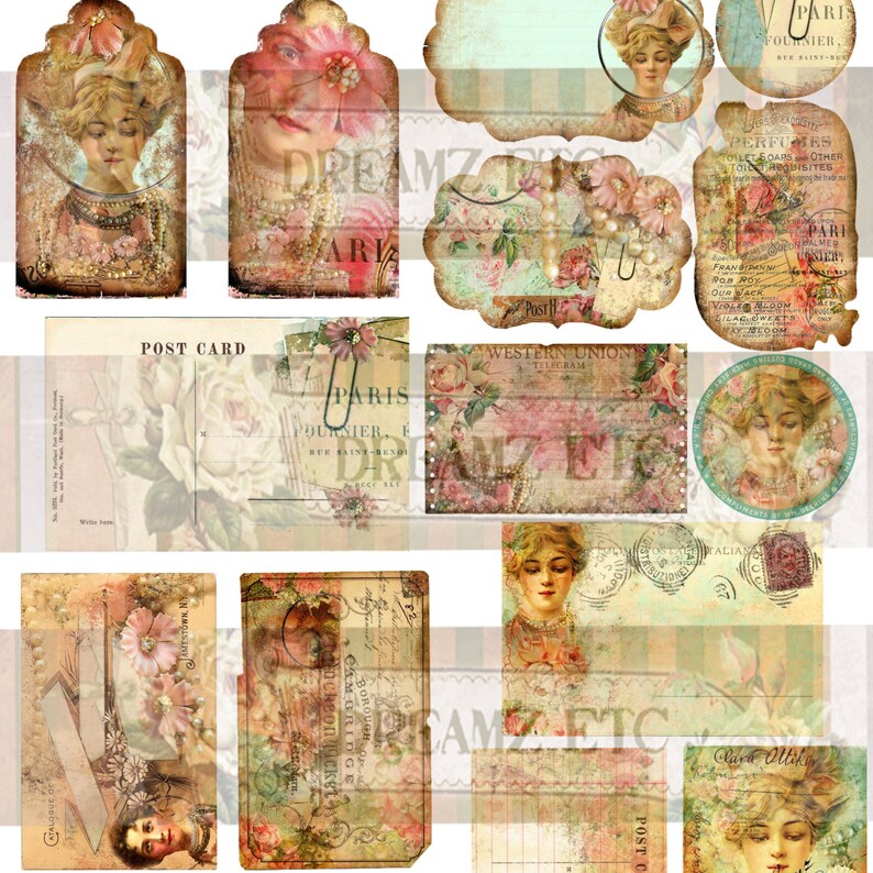 Digital Kit "victoria Anne Ephemera" - Great for Scrapbooking, Journals ...