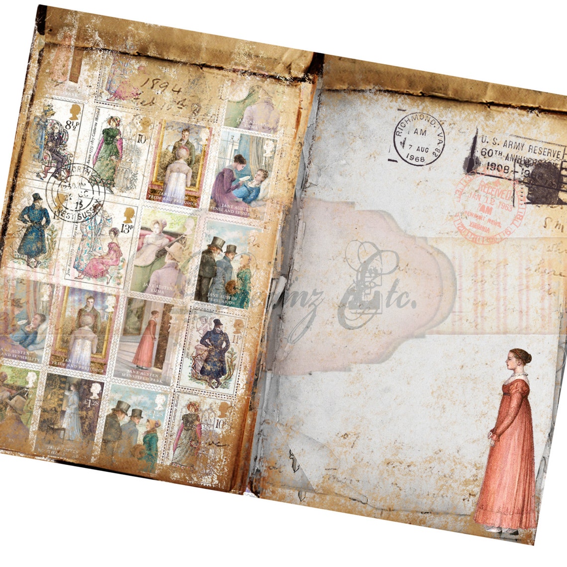 Digital Paper - Digital Journal Kit "jane's Journal" - Kit Paper Pack 2 ...