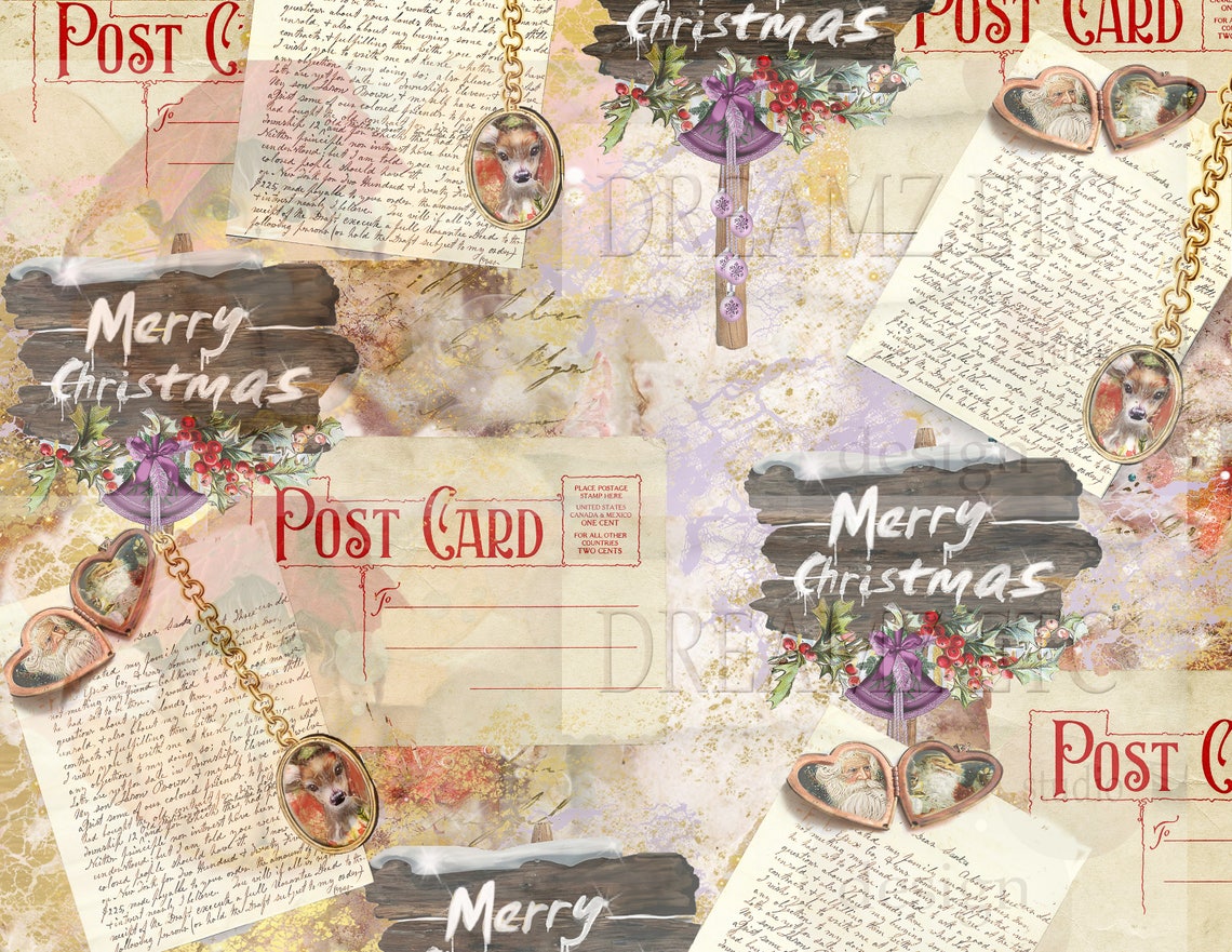 Digital Christmas Paper Journal Kit christmas | Etsy