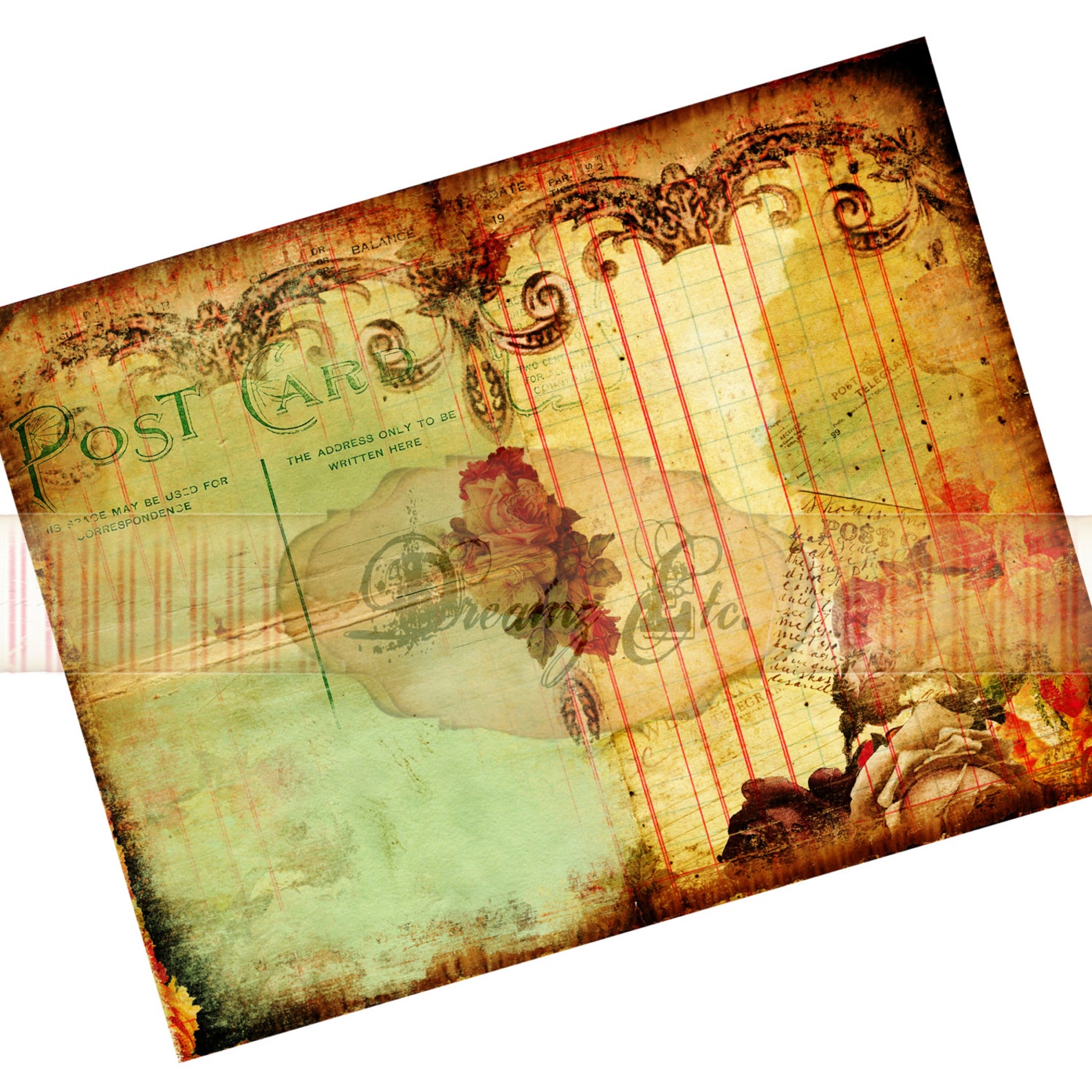 Digital Paper Journal/scrapbook Kit antique Collage - Etsy