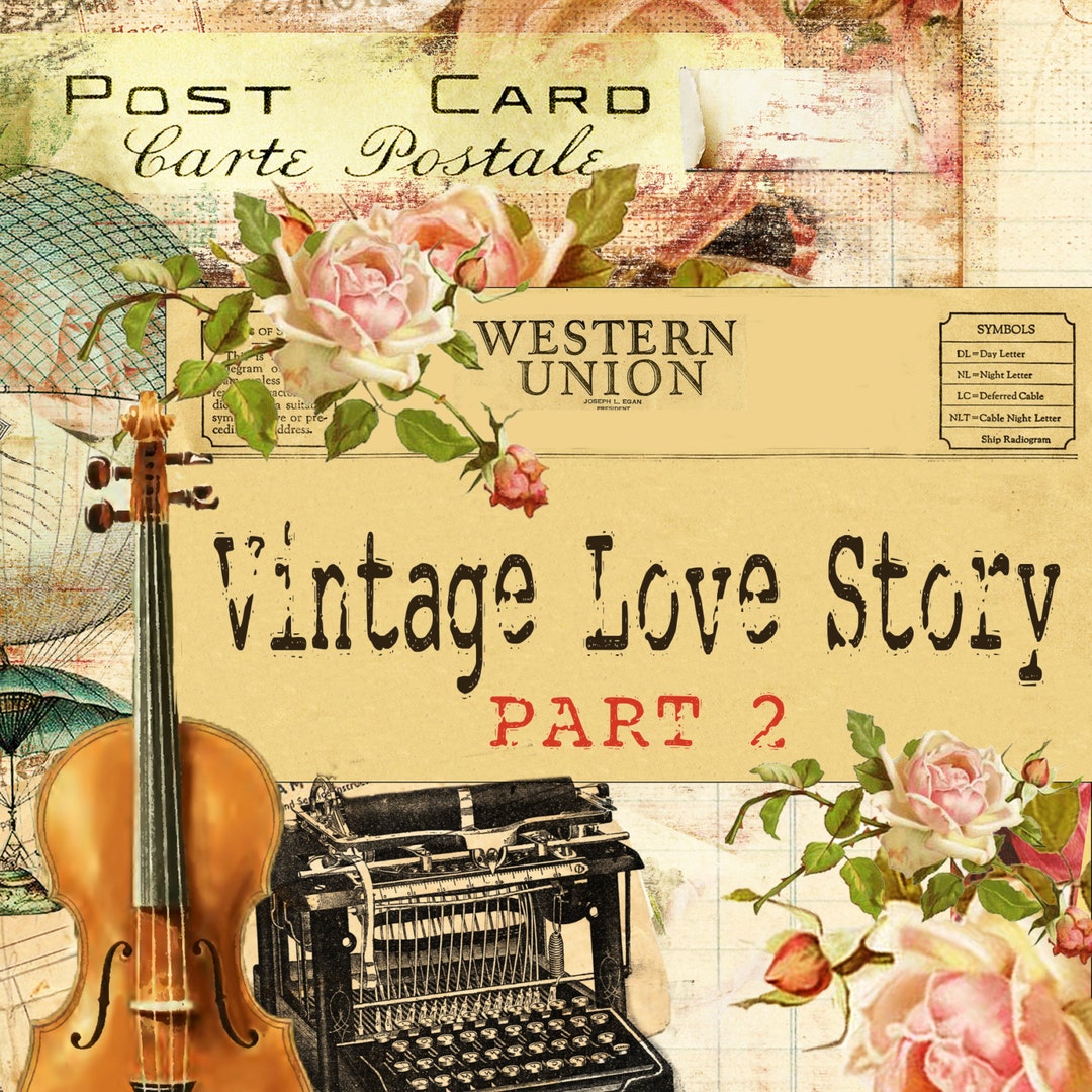 Digital Paper Journal Kit "vintage Love Story - Part 2" - Digital Paper ...