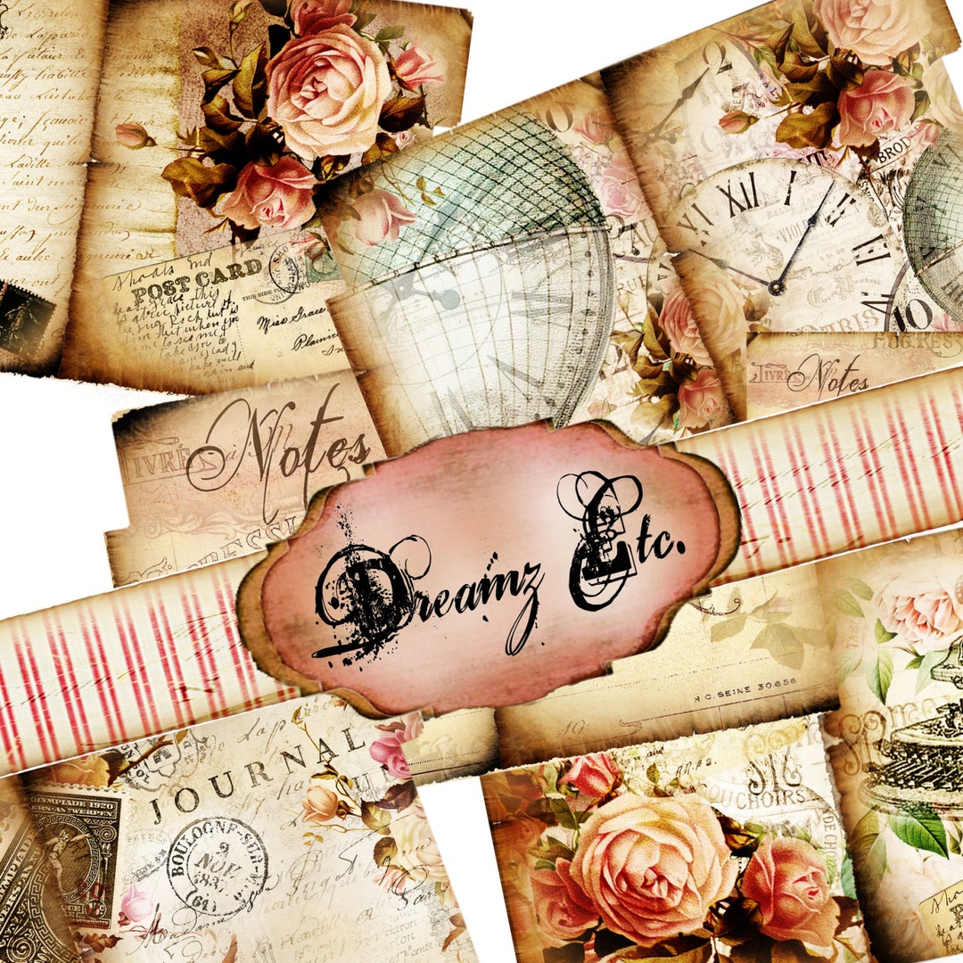 Digital Paper - "vintage Love Story" - File Folders - Etsy