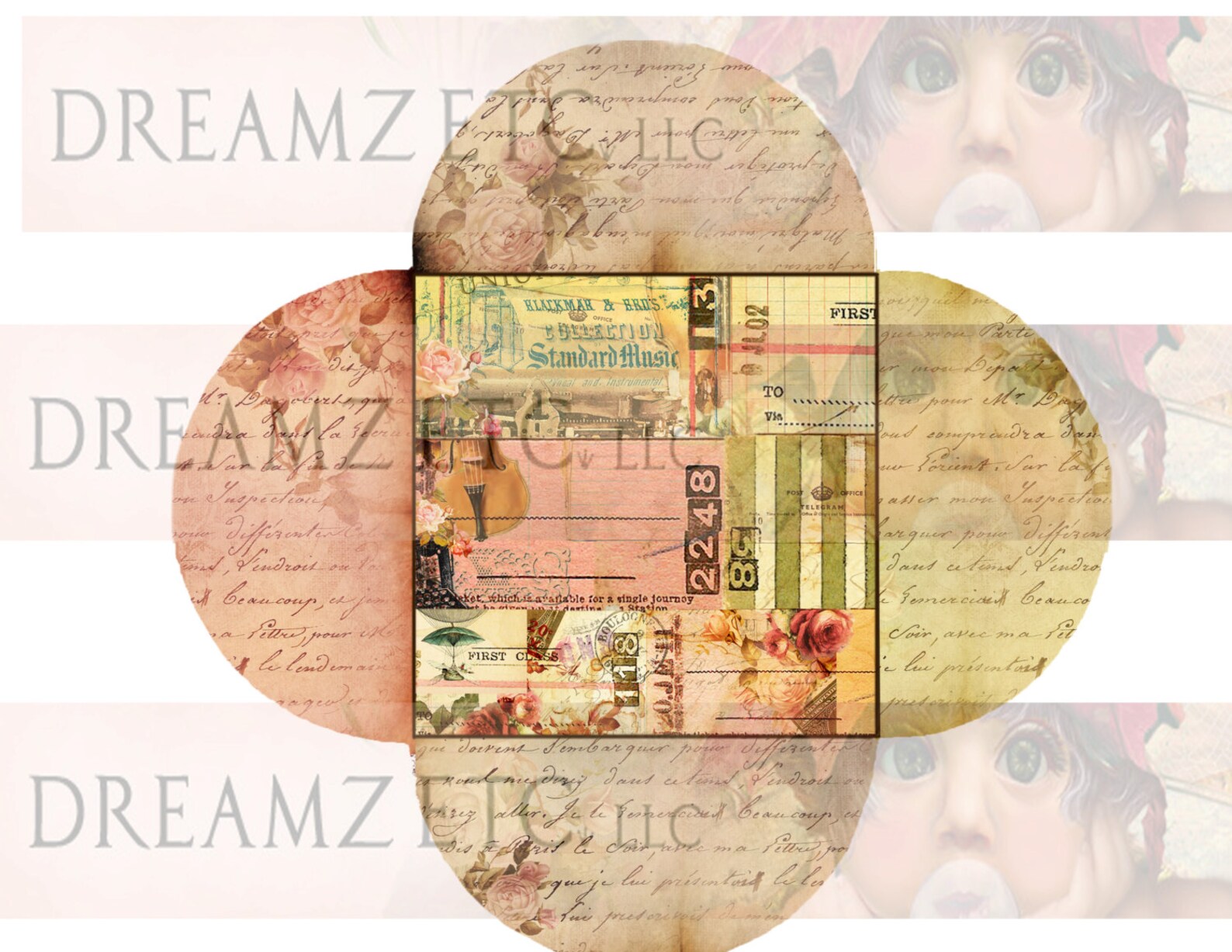 Digital Paper Journal Kit "vintage Love Story - Part 2" - Digital Paper ...