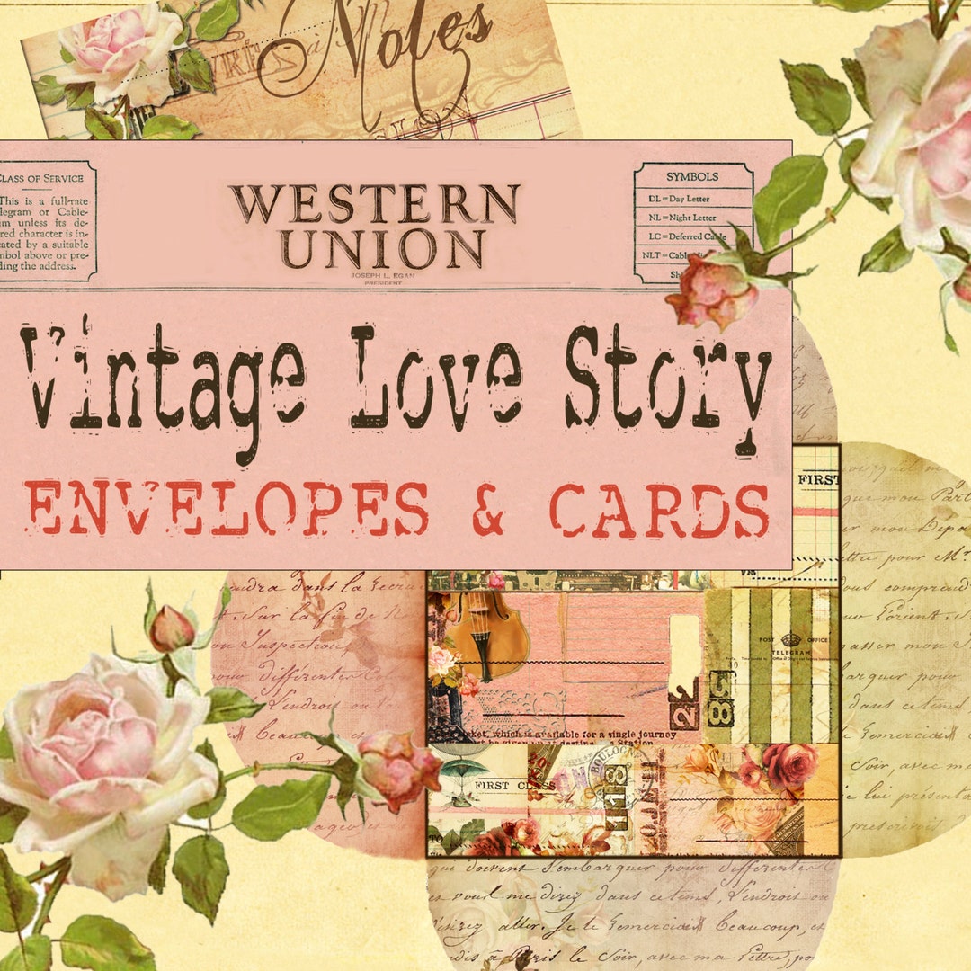 Digital Paper Journal Kit "vintage Love Story - Part 2" - Digital Paper ...