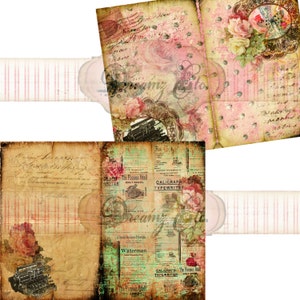 Digital Paper - Journal/scrapbook Kit "antique Collage Part 1" Kit ...