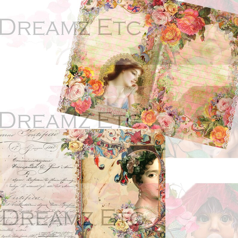 Digital Paper Journal Kit "medieval Romance - Part 2" - Digital Paper ...