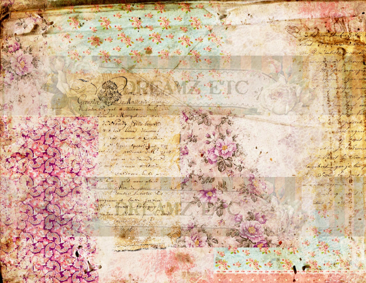 NEW Digital Paper fairyland Field Coordinating | Etsy