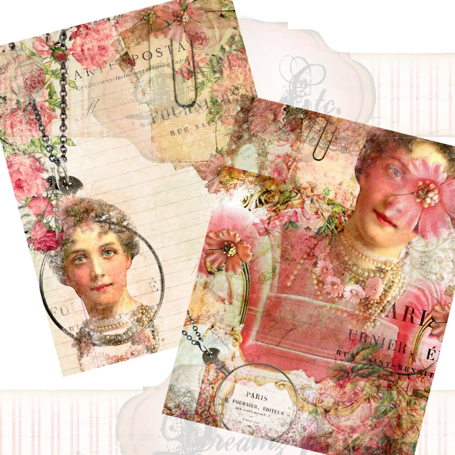 Digital Paper Digital Kit victoria Anne Part 2 | Etsy