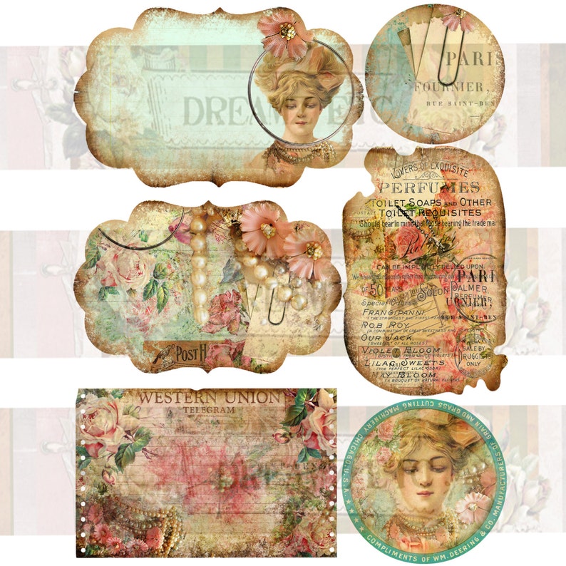 Digital Kit "victoria Anne Ephemera" - Great for Scrapbooking, Journals ...
