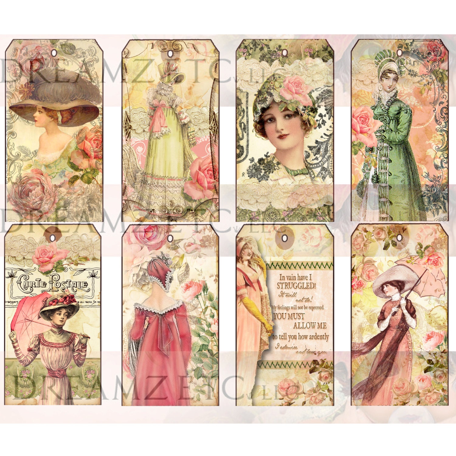 Digital Paper "simply Jane - PART 2 " Digital Ephemera Pack 2- Journal ...