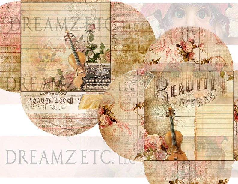 Digital Paper Journal Kit "vintage Love Story - Part 2" - Digital Paper ...