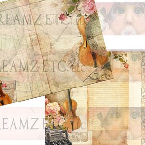 Digital Paper Journal Kit "vintage Love Story - Part 2" - Digital Paper ...