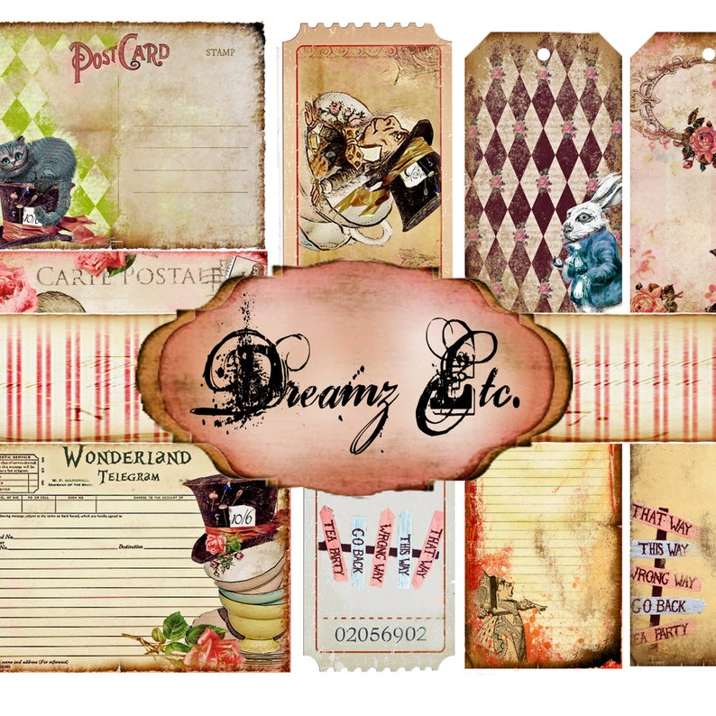 Digital Paper "tea Time" Ephemera Pack 1- Great for Scrapbooking ...