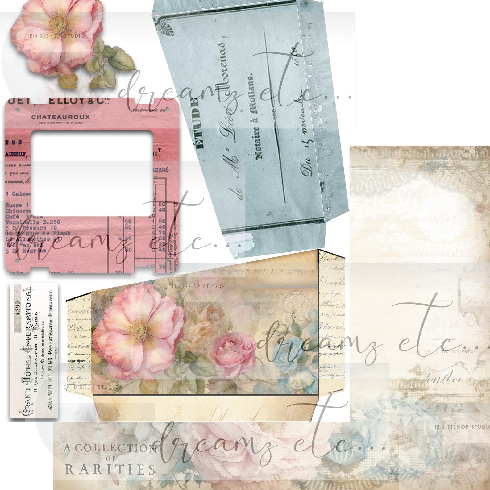 Digital Journal Kit, Scrapbooking, Card, Paper Kit - Manor House - Etsy