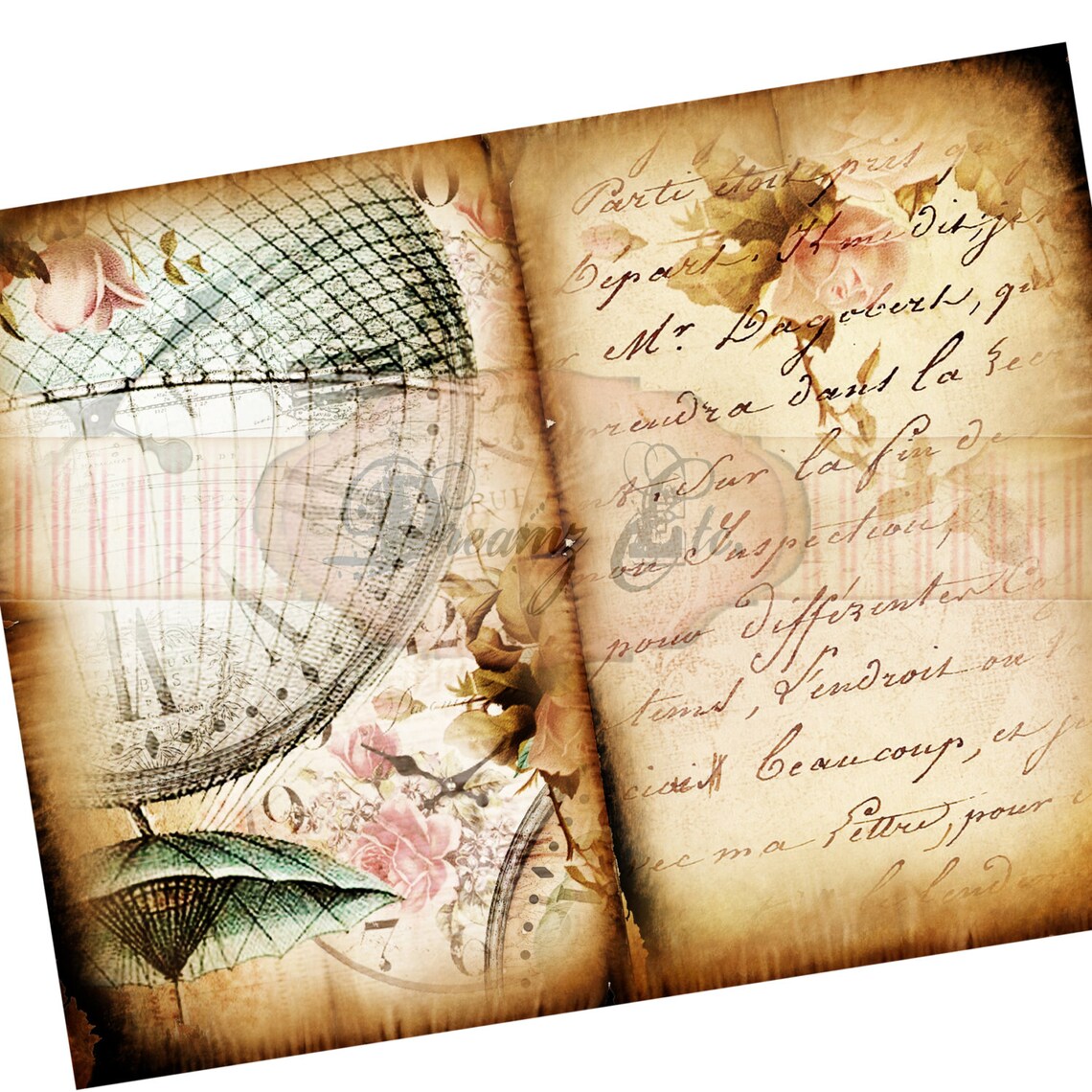 Digital Journal Kit "vintage Love Story" - Kit Paper Pack 2, Great for ...