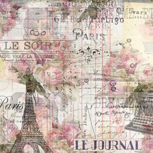 Digital Paper Journal Kit "parisian Charm - Digital Paper Pack 1 - Etsy