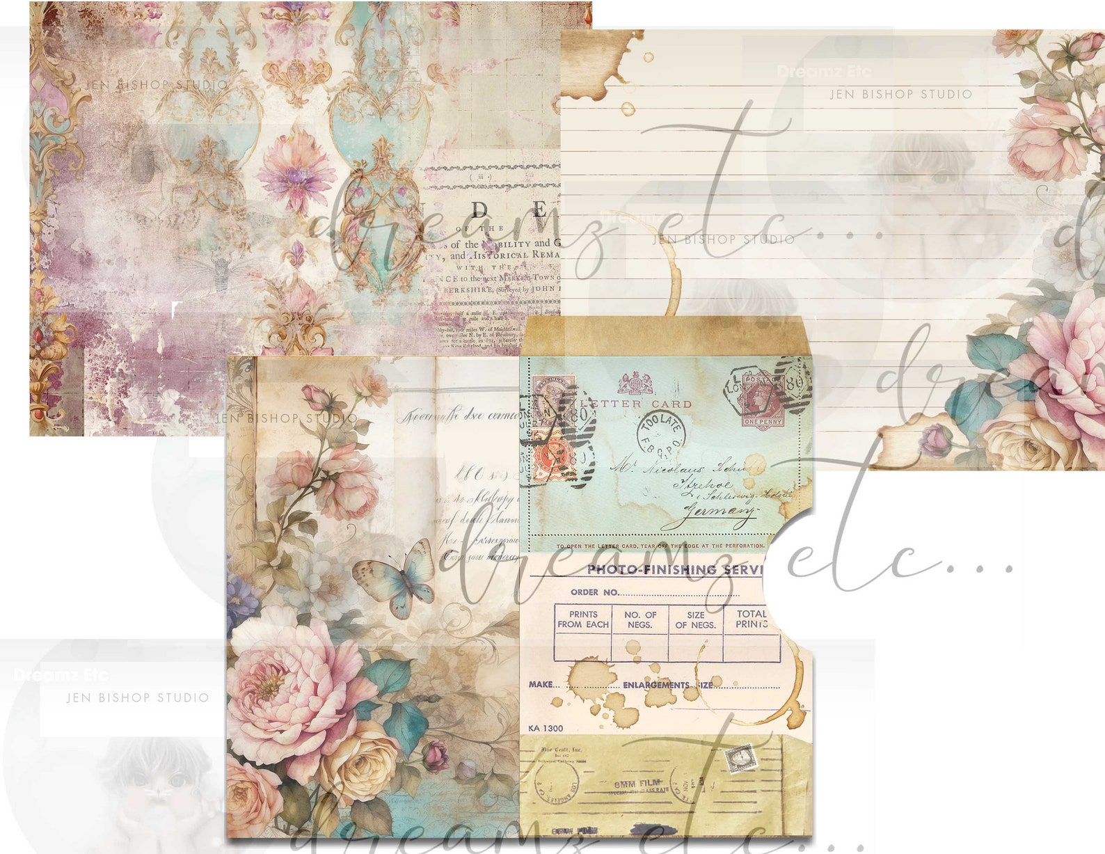 Digital Journal Kit, Scrapbooking, Card, Paper Kit - Steampunk Specimen ...