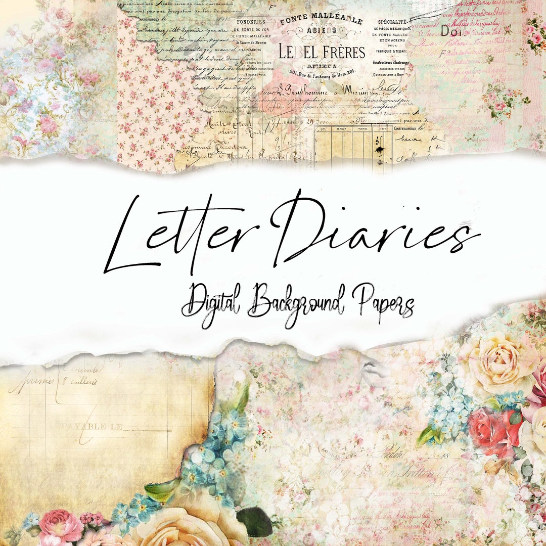 Letter Diaries Background Papers - DIGITAL - Etsy