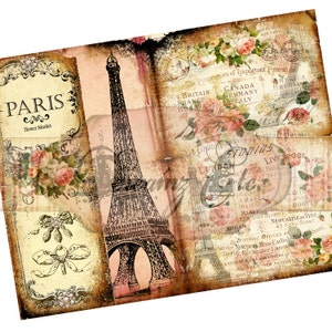 Digital Kit "paris Rose" - Kit 1, Great for Scrapbooking, Journals ...