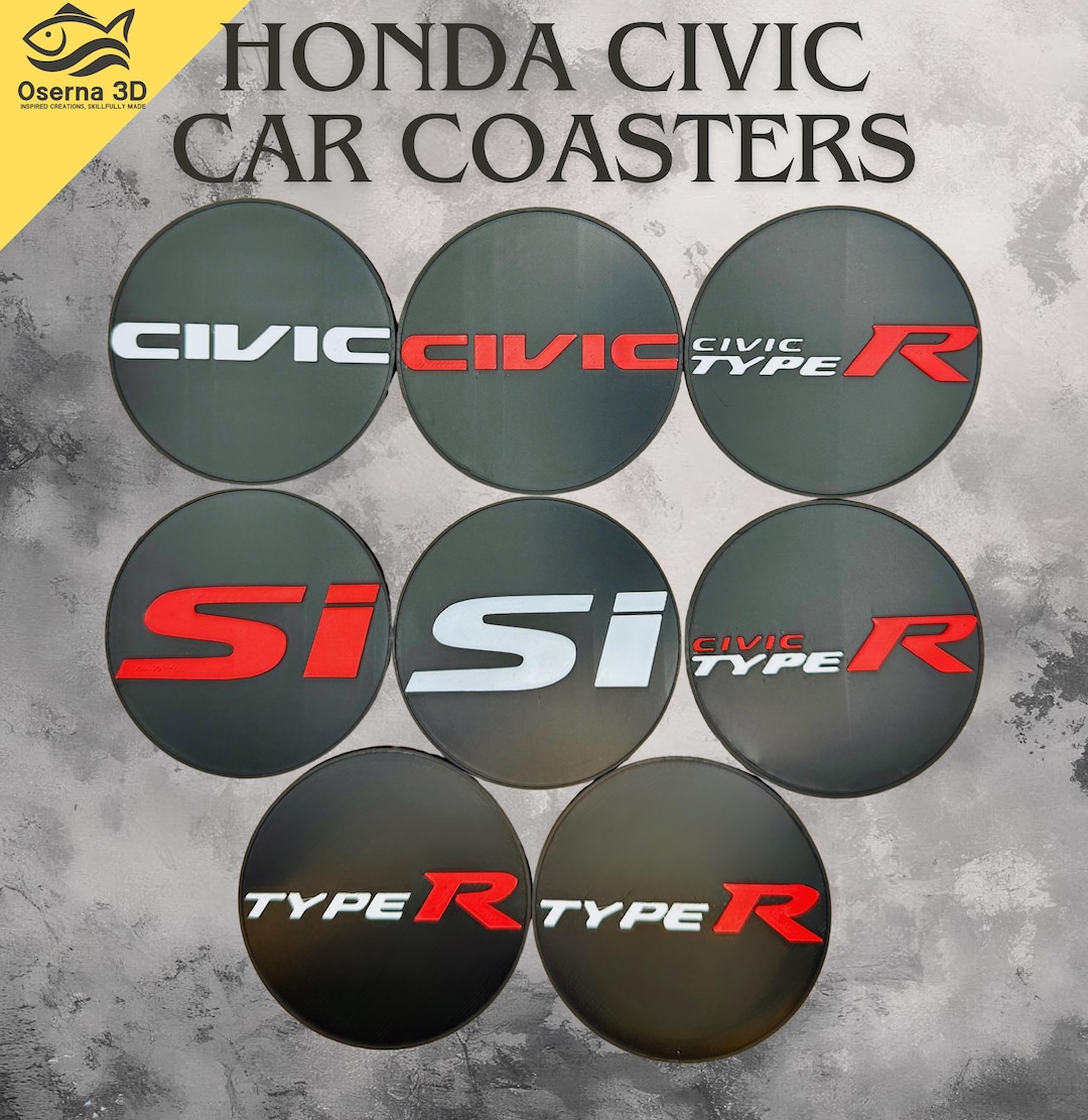 Honda Civic Cup Holder Inserts | Type R & Si | Car Coaster Accessories ...