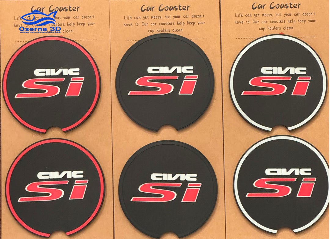 Honda Civic Si Cup Holder Inserts (2017-2025): Racing Accessory ...