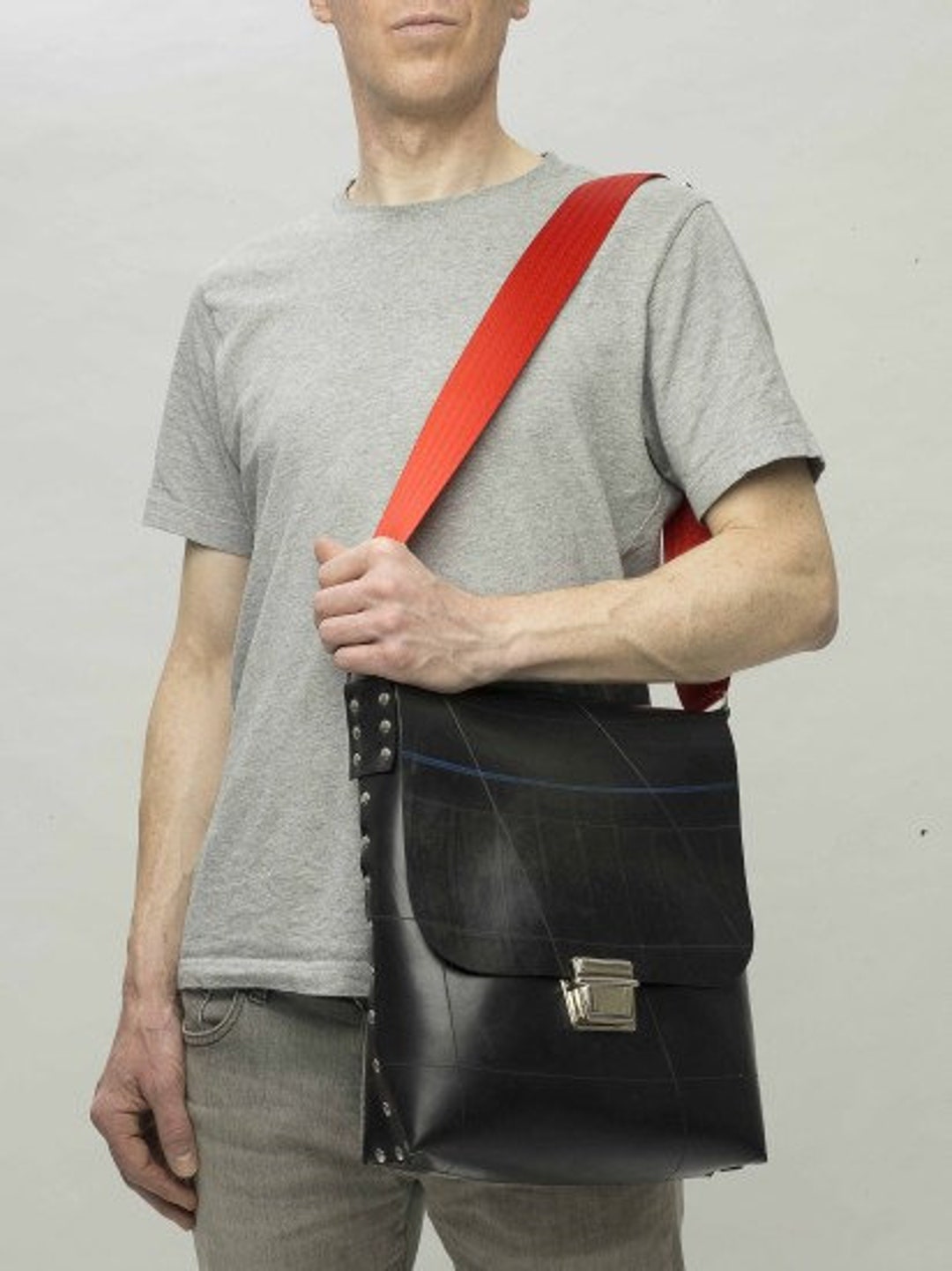 Innertube Satchel, Messenger Bag, Man Bag, Upcycled Rubber, Vegan ...