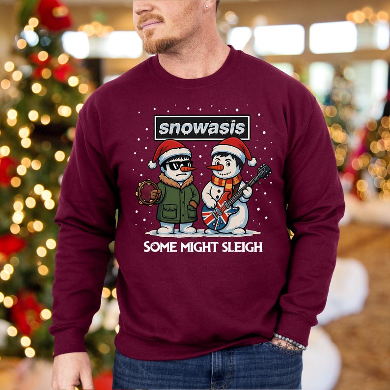 GOOD QUALITY Oasis Xmas Jumper, Christmas Snowasis Jumper, Snowasis ...