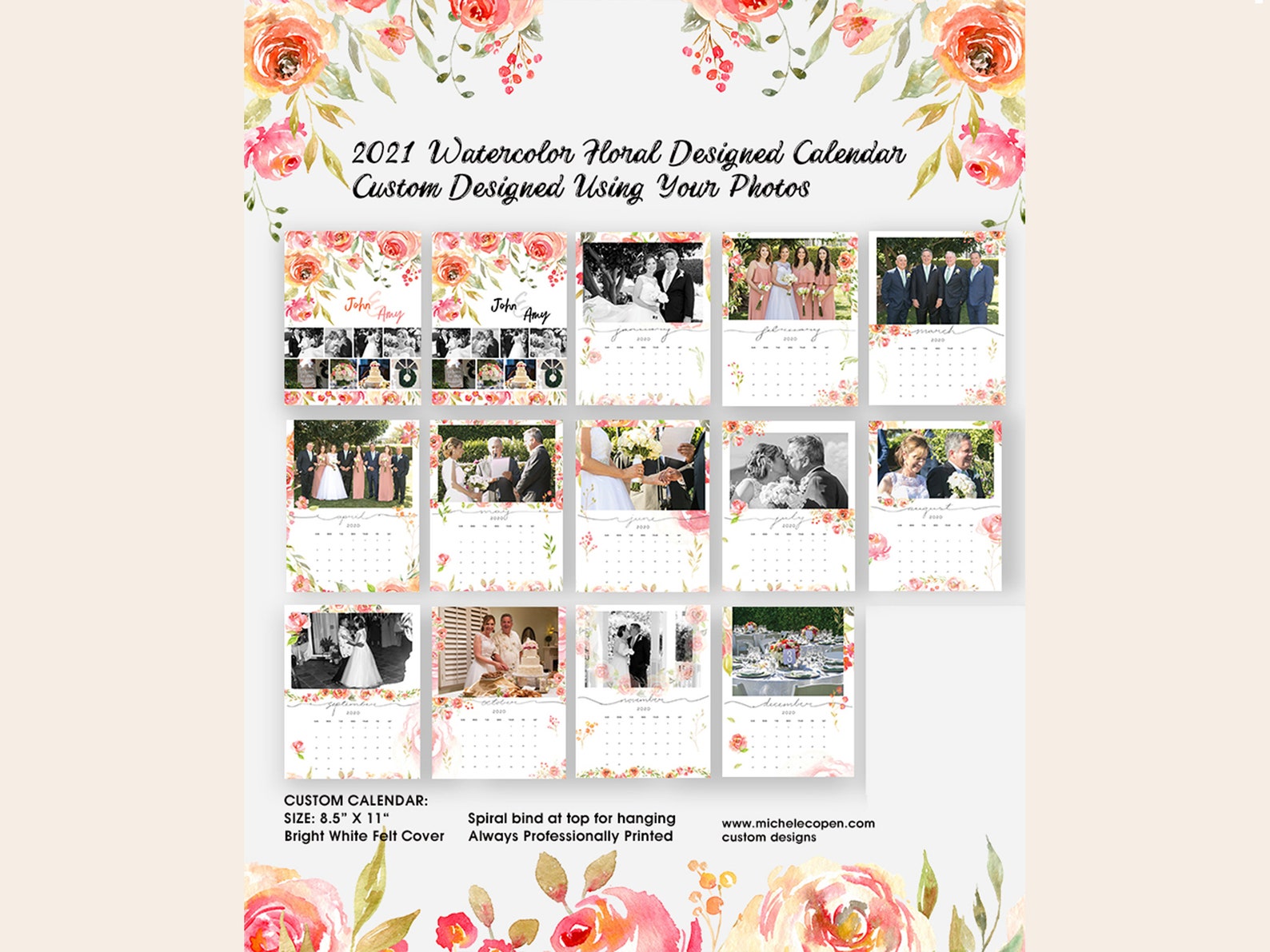 2024 Custom Calendar, 2024 Personalized Calendar Using Your Photos ...