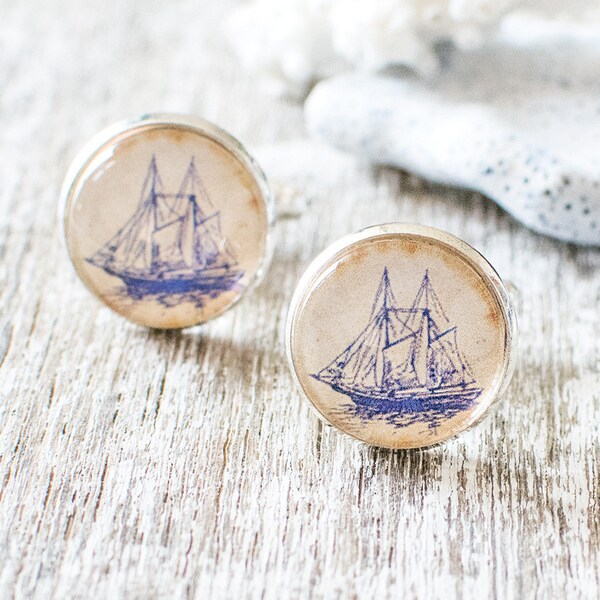 Ship Cufflinks - Etsy UK