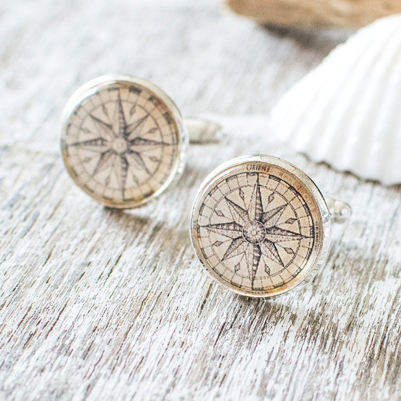 Compass Cufflinks - Etsy UK