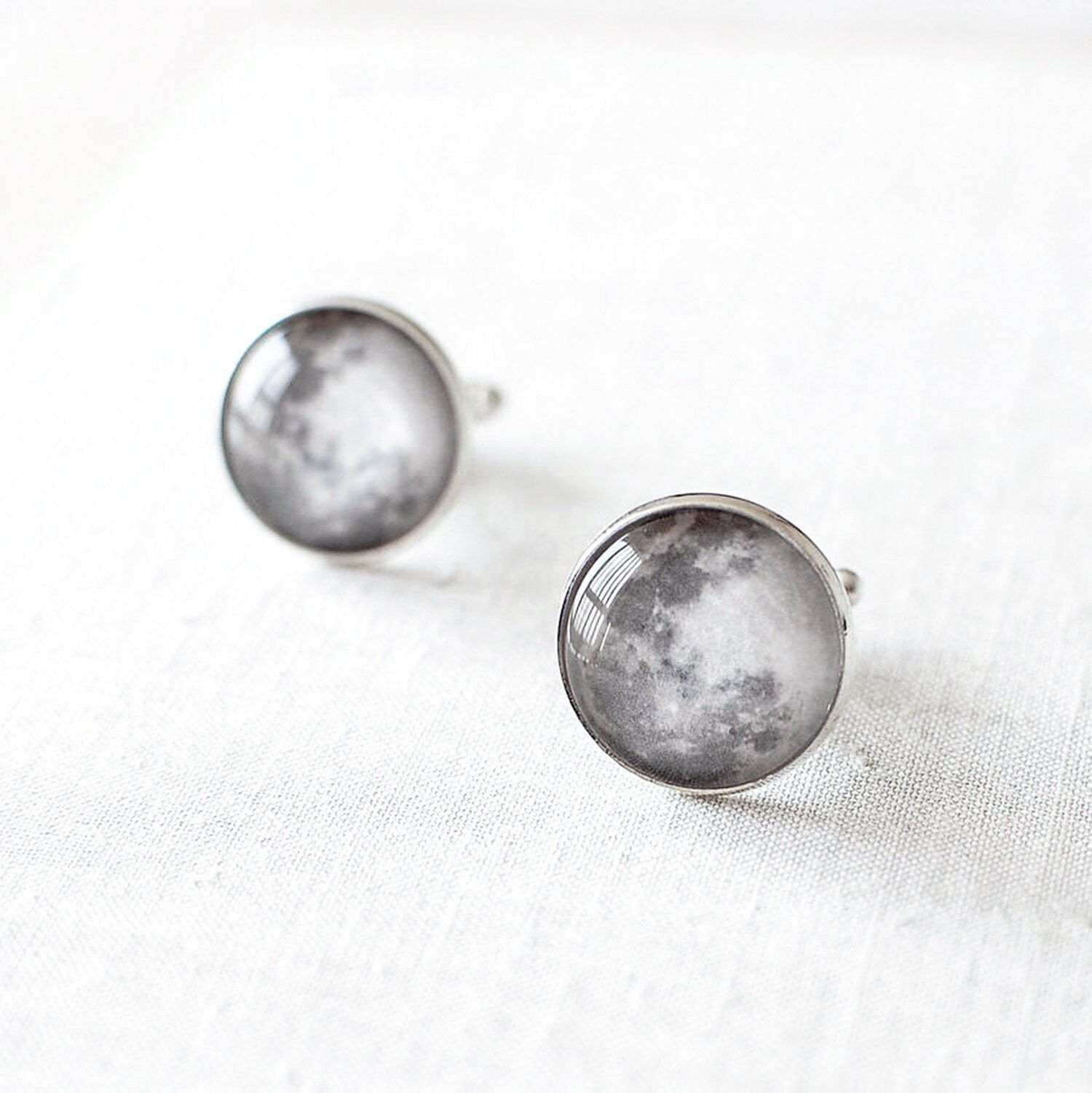 Moon Cufflinks, Full Moon Cufflinks. Wedding Cuff Links for Men ...